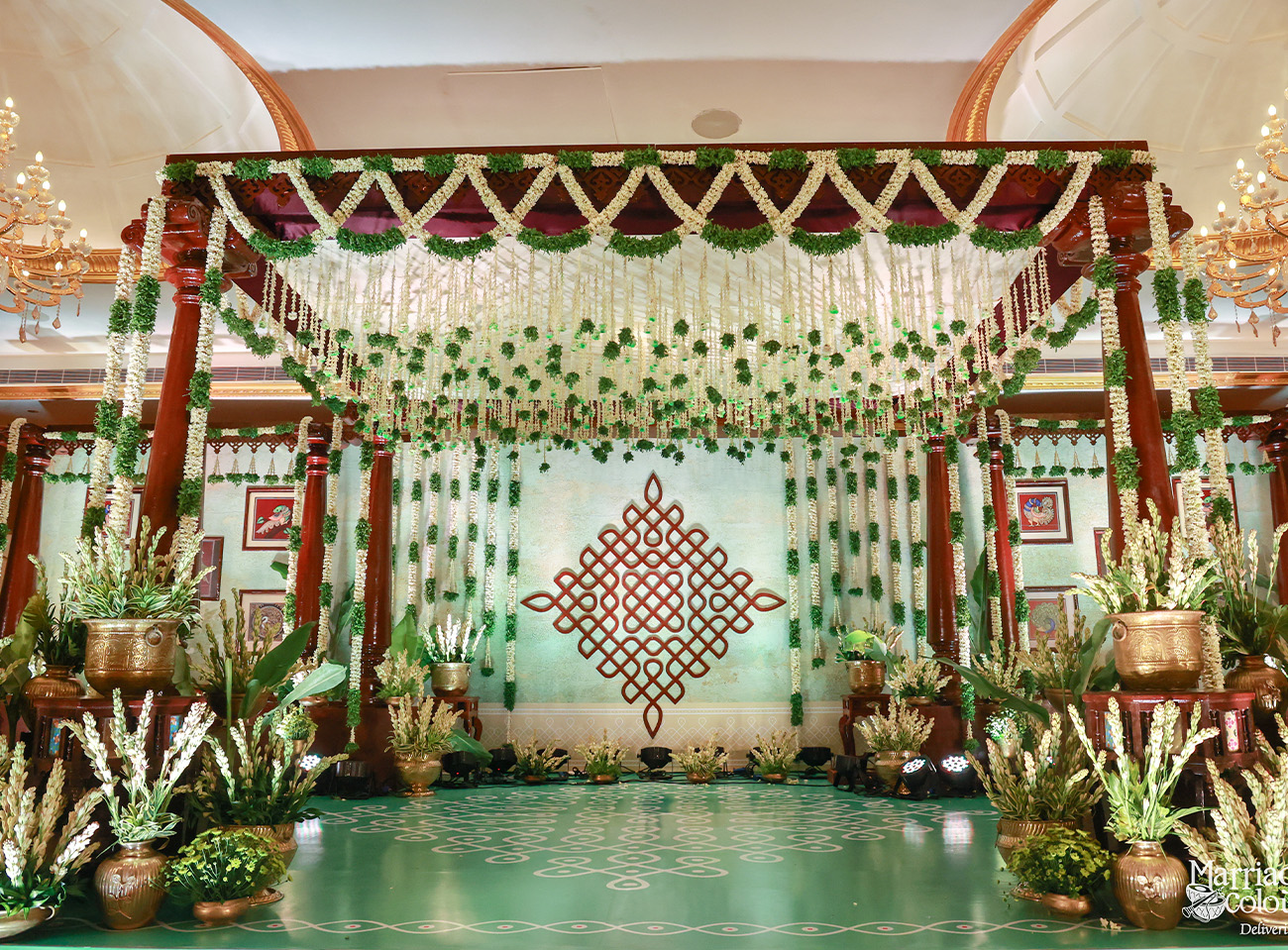 Kolam Theme Wedding Traditional Decoration