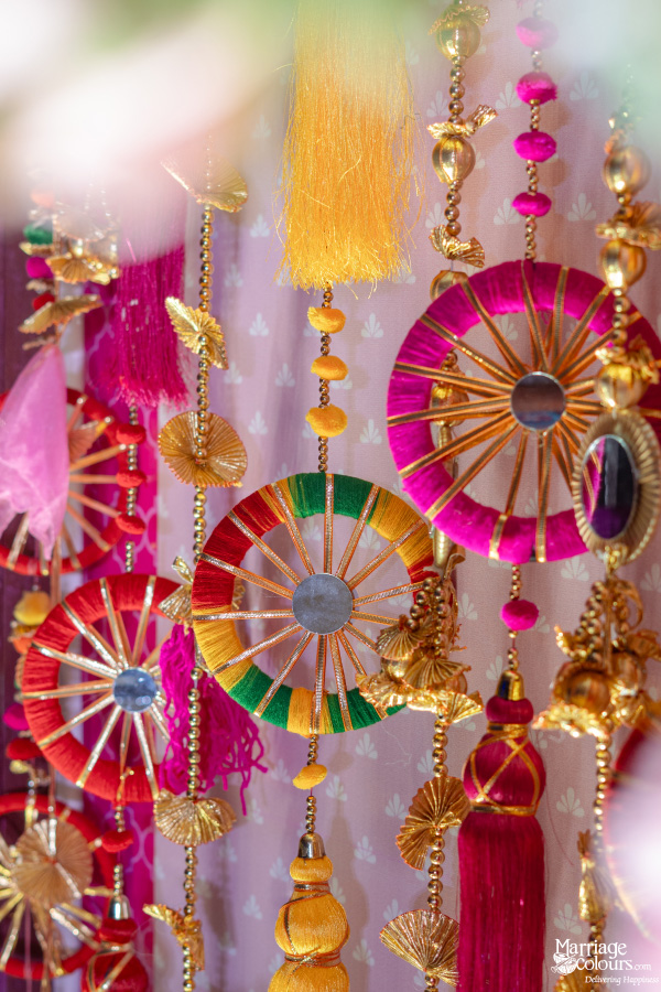 Vibrant Sangeet Stage Decorations | Pre Wedding Celebrations | Royal ...
