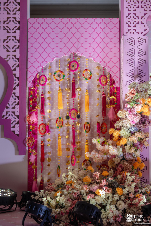 Vibrant Sangeet Stage Decorations | Pre Wedding Celebrations | Royal ...