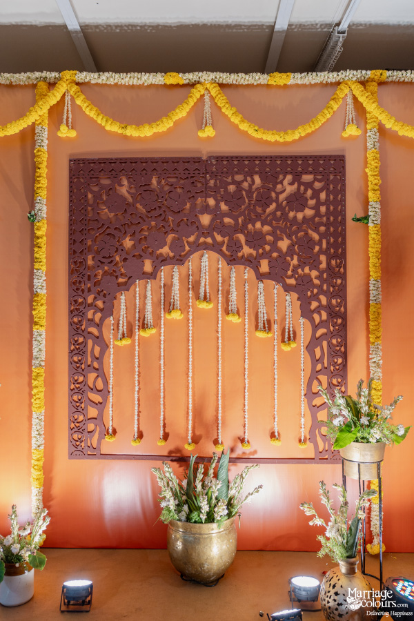 Traditional South Indian Muhurtham Decor | Temple theme | Floral ...