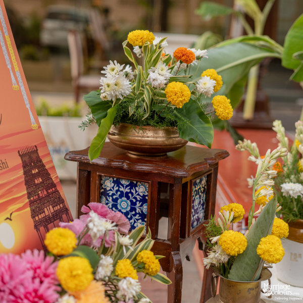 Traditional South Indian Muhurtham Decor | Temple theme | Floral ...