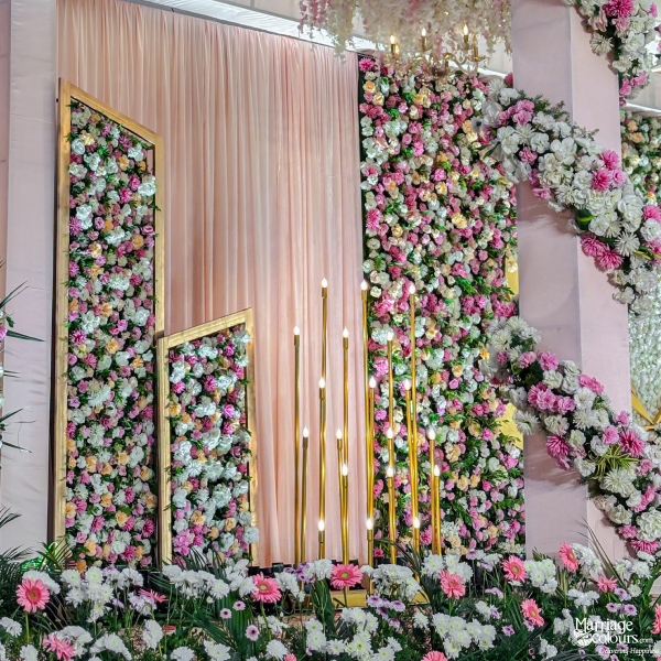 Lotus Design Flower Backdrop | Peach patel Colour | GKS Convention ...