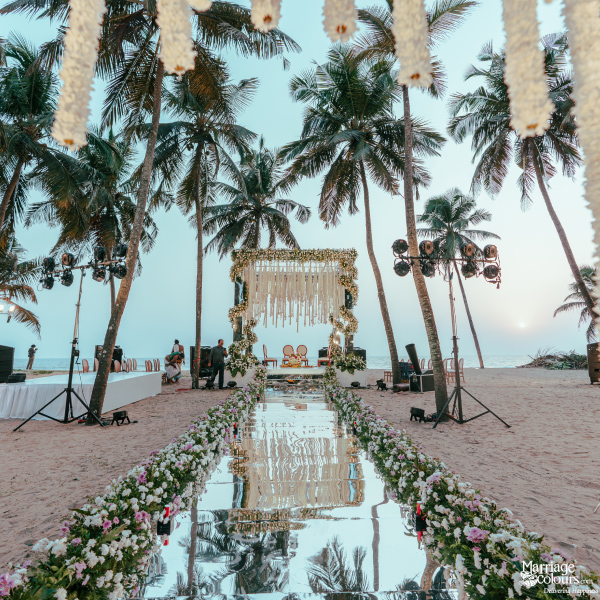 Destination Beach Wedding | Floral Mandap Decor | Best Event Planner ...