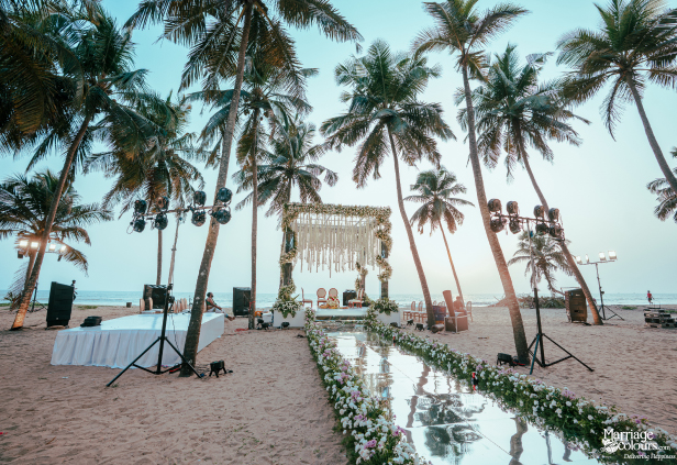 Destination Beach Wedding | Floral Mandap Decor | Best Event Planner ...