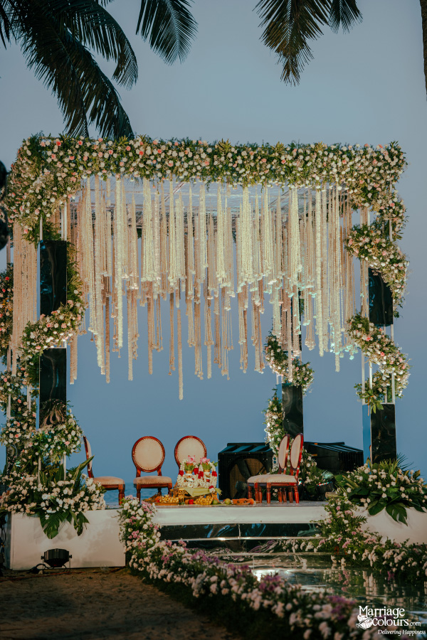 Destination Beach Wedding | Floral Mandap Decor | Best Event Planner ...