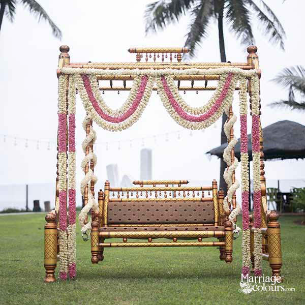 Traditional Outdoor Lawn Wedding Stage | Mandapam Decoration | Canopy ...